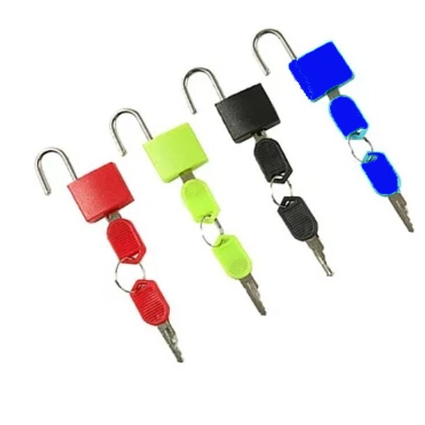 4x Heavy Duty Padlocks Small Coloured Brass Travel Luggage Bag Suitcase ...