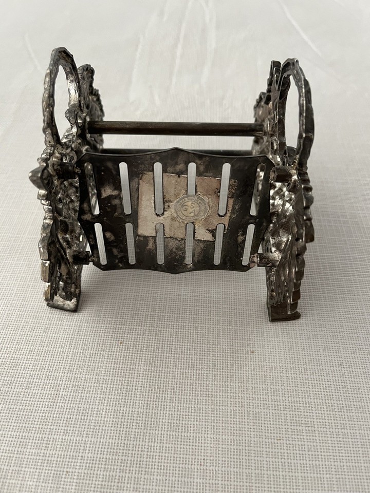 Godinger Silver Plated Grape Leaf Knife Rest / Utensil Holder / Napkin ...