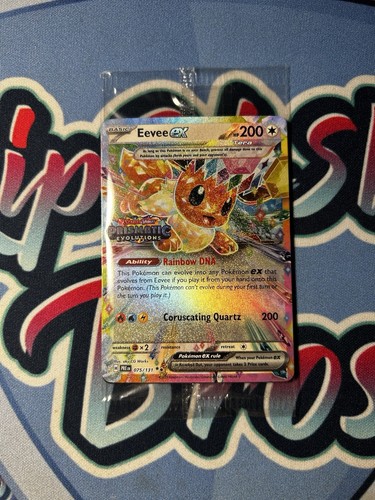 Eevee EX 075/131 Stamped Prismatic Evolutions Surprise Box Promo Sealed ...