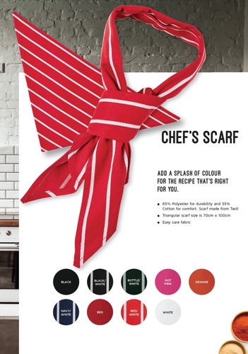 JB's wear Chef's Scarf Triangular Twill Scarf 70cmX100cm Kitchen ...