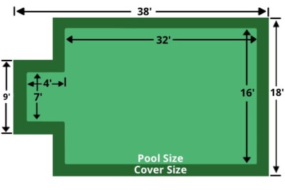 Meyco 16x32 + 4x7 Rectangle w/ Center Steps RuggedMesh Green Safety ...