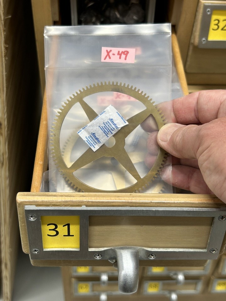 QTY 1 HOROLOGY BRASS SPUR GEAR WITH CYCLOIDAL TOOTH FORM 96 TEETH AND 3 ...