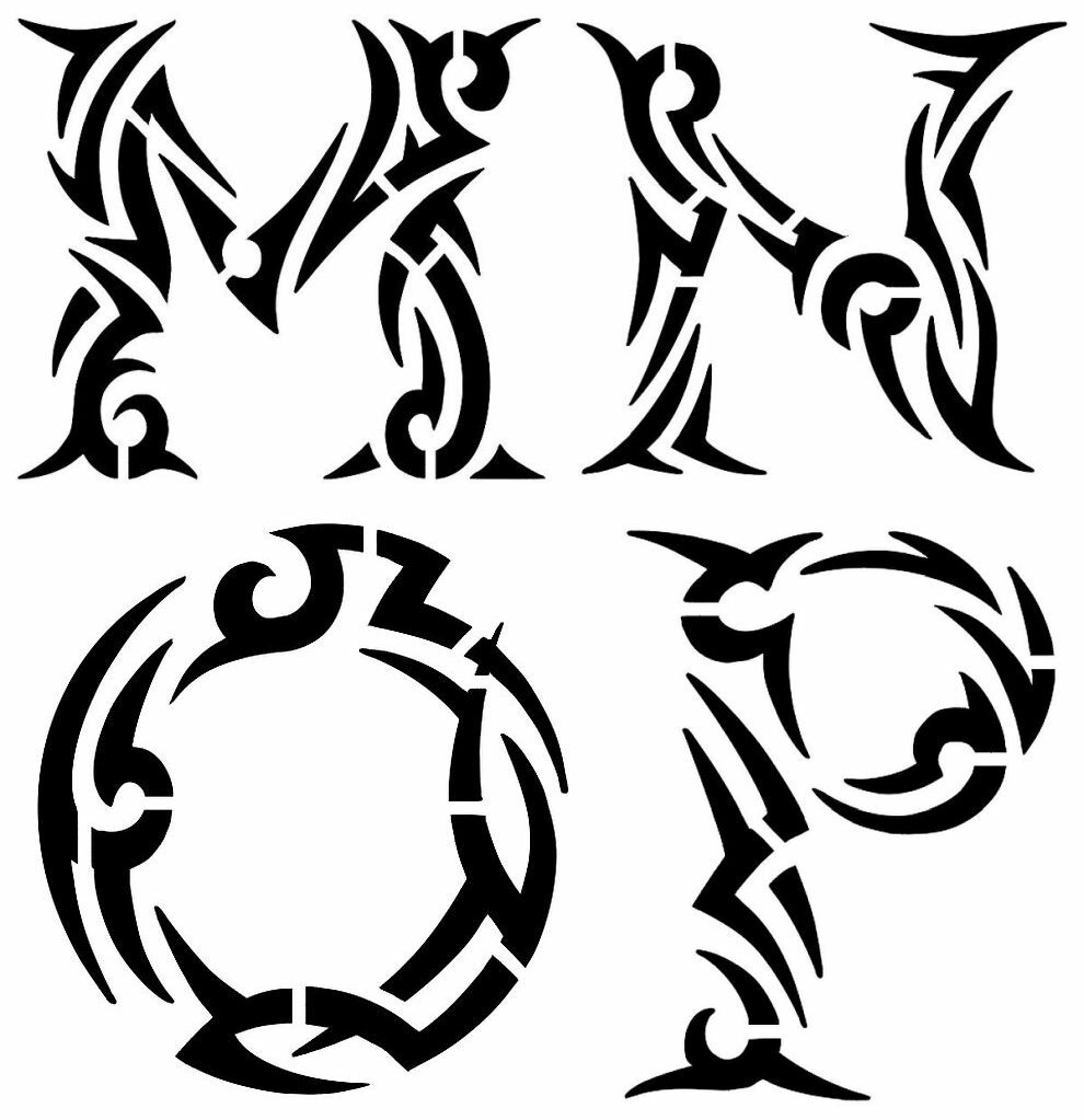 How To Draw Tribal Print Letters