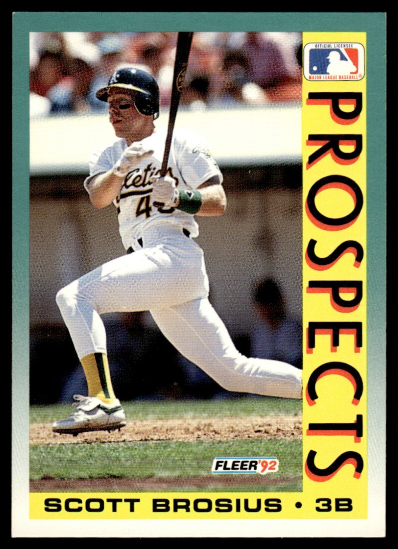 1992 Fleer Top Prospects #671 Scott Brosius Rookie Oakland Athletics | eBay