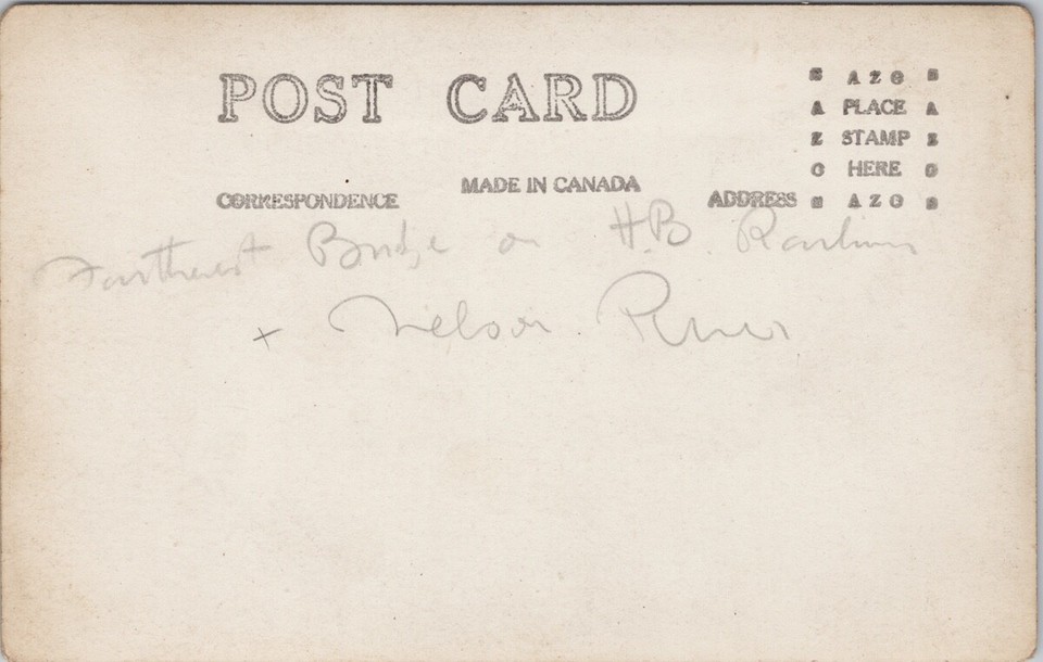 Port Nelson Manitoba Bridge Nelson River Hudson Bay MB RPPC Postcard ...