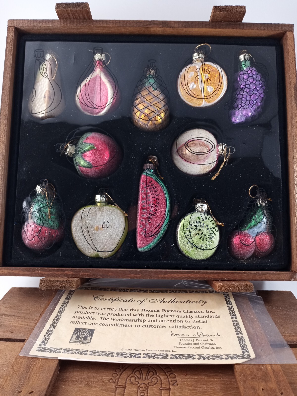 Brand New Thomas Pacconi Classics 2002 Fruit Christmas Ornaments In ...