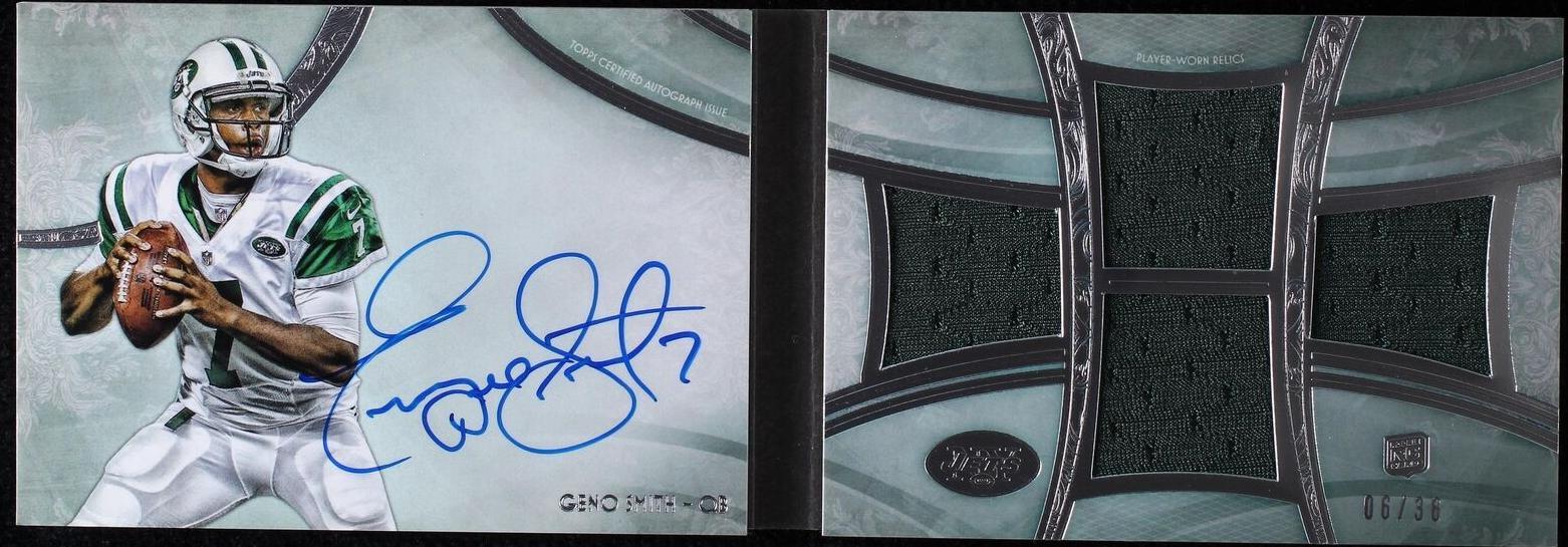 2013 Topps Five Star - Futures 4-Piece Autographed Book Geno Smith # ...