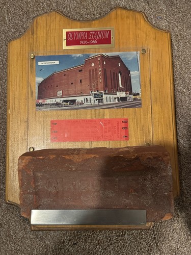 Detroit RedWings Olympia Stadium Brick Display | eBay