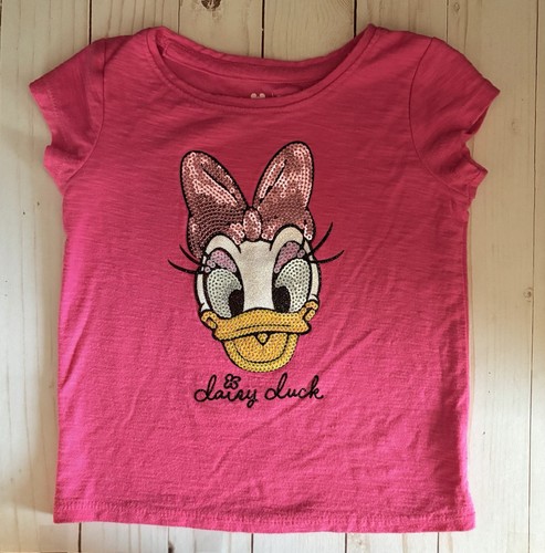 Disney Jumping Beans Daisy Duck Sequin & Pink Girls T-shirt Size 2T | eBay
