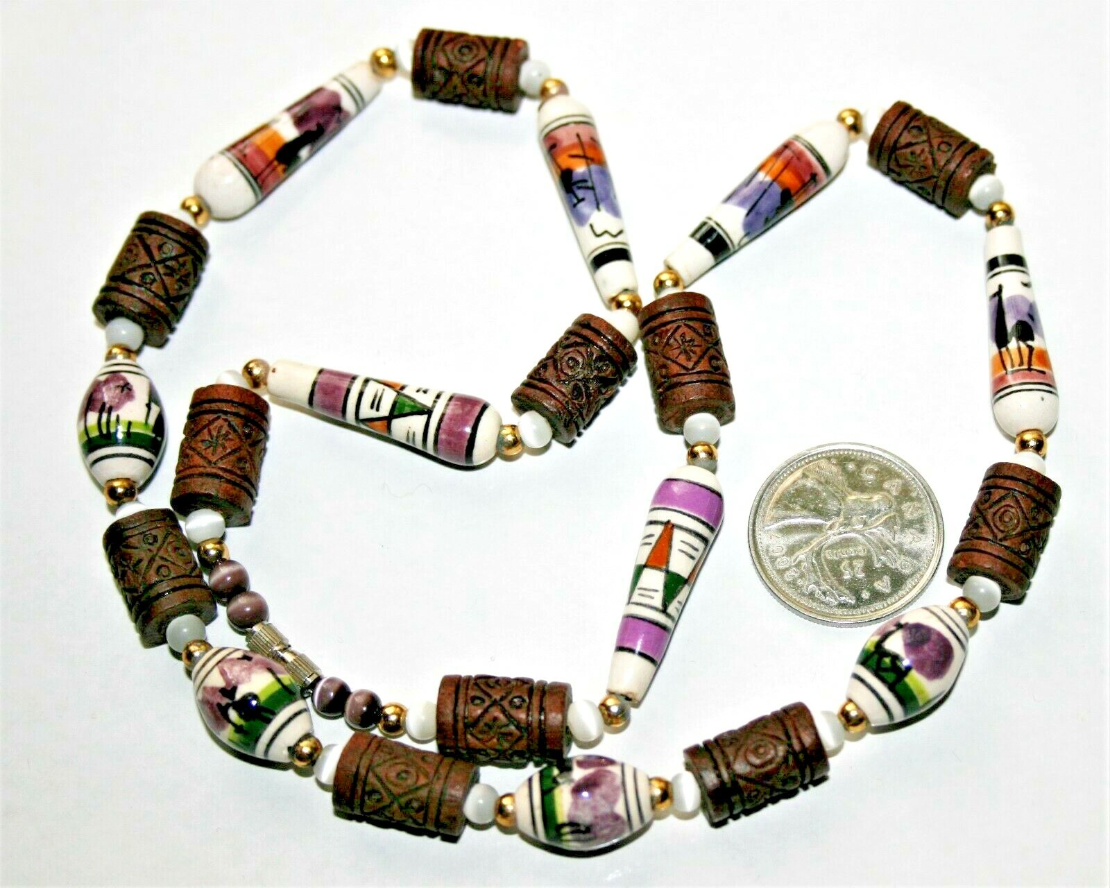 Vintage Peruvian Carved Clay & Hand Painted Ceramic B… - Gem