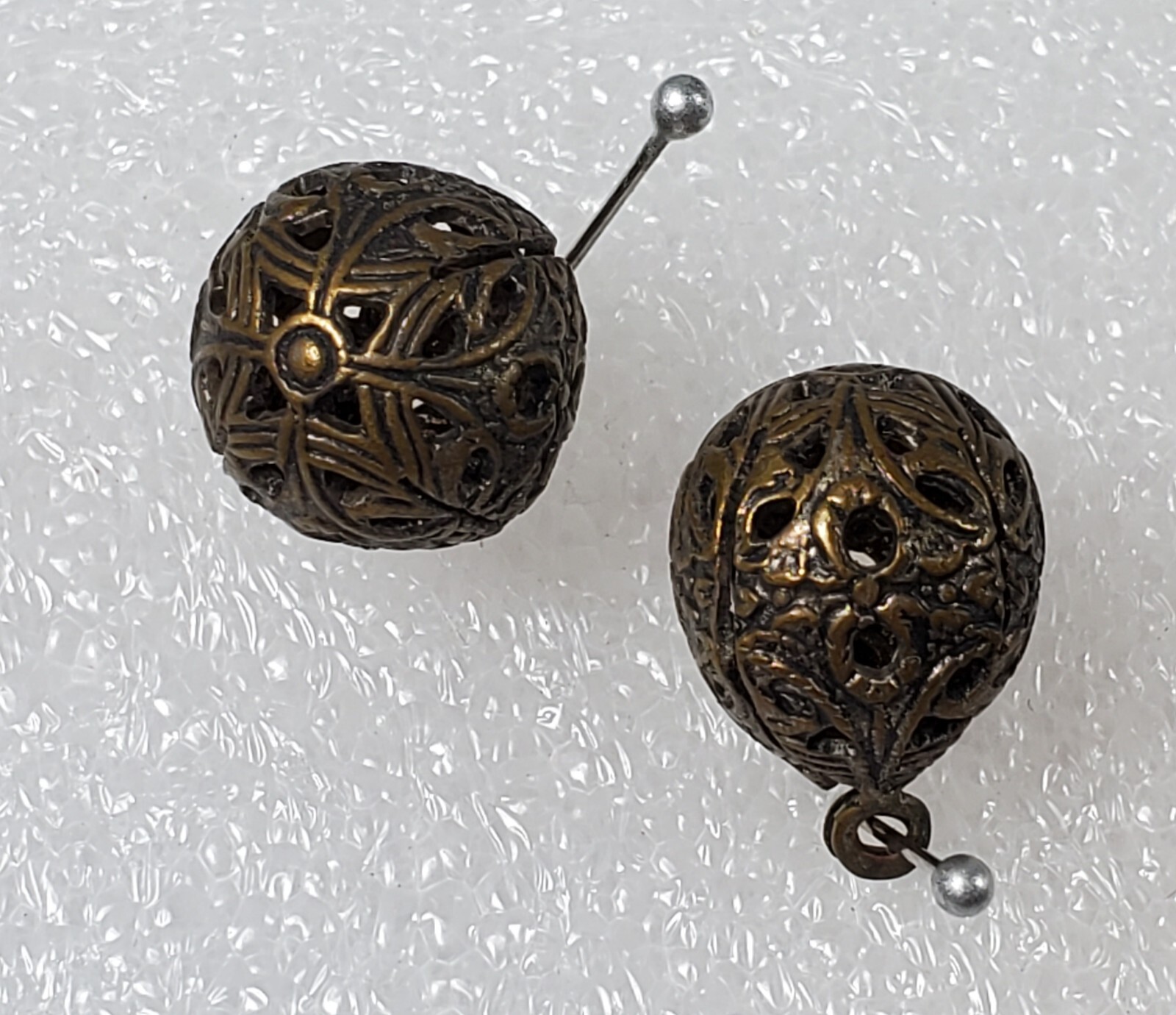 Victorian Pierced Cricket Cage Round Filigree Buttons lot of 8 Brass | eBay