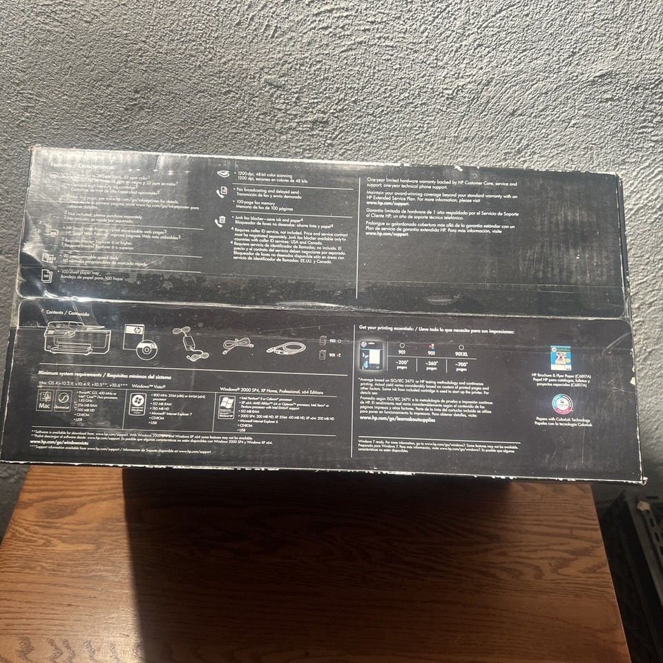 NIB HP OfficeJet J4550 All-In-One Inkjet Printer, Fax, Scanner, Copier ...