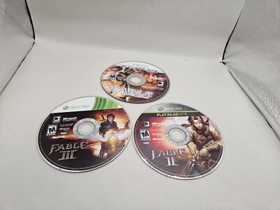 Fable XBOX , Fable II, FABLE III For Xbox 360, DISC ONLY, Tested And ...