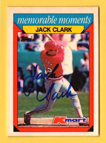 Jack Clark Hand Signed Autograph Auto 1988 KMart | eBay