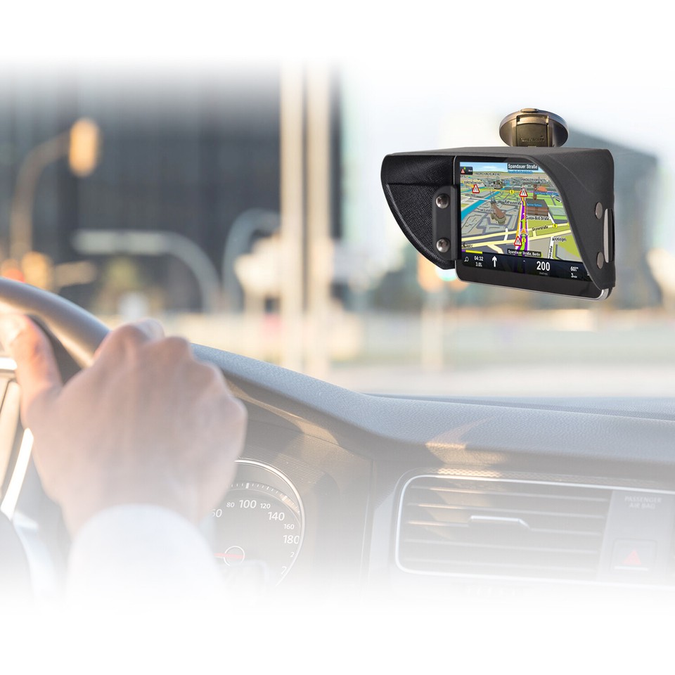Leather PU Garmin Nüvi GPS Navigator Sun Shade & Glare Vehicle Visor ...