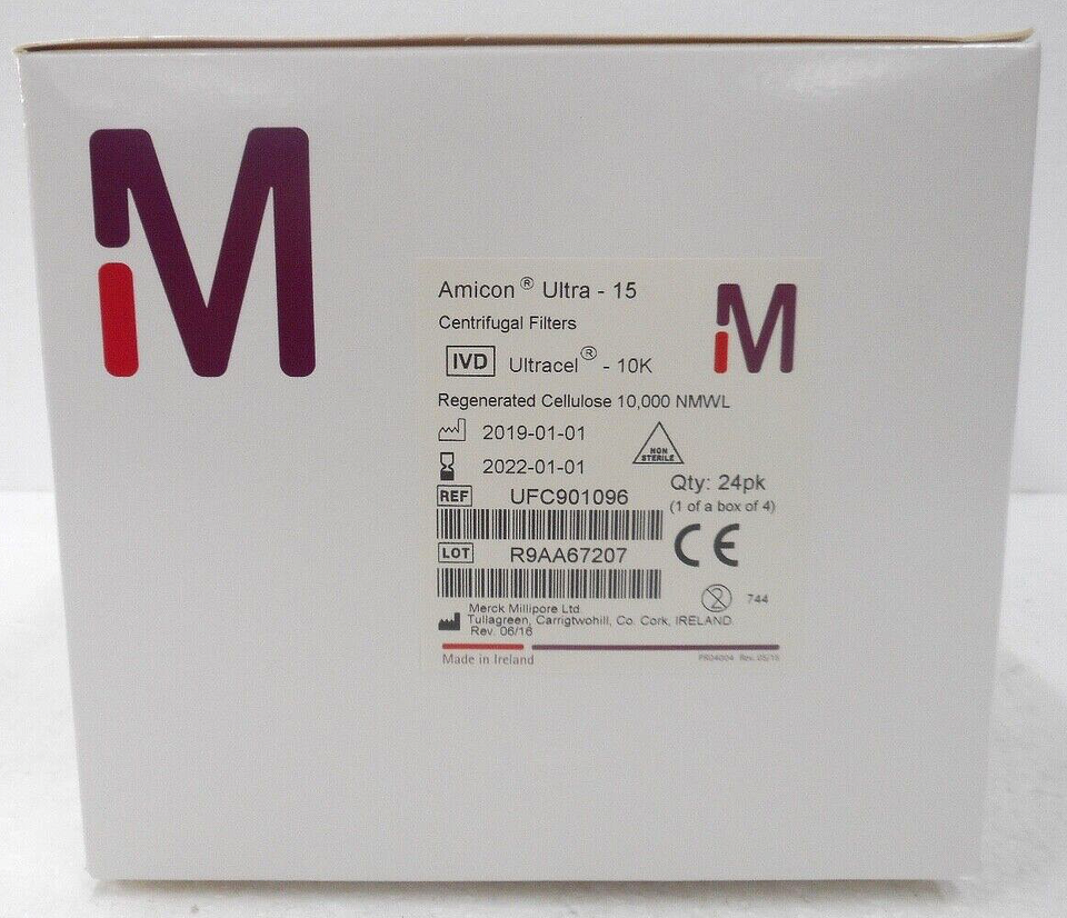 Millipore UFC901096 Amicon Ultra-15 Centrifugal Filter Units 15mL 72 ...
