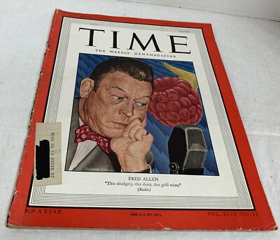 Time The Weekly Newsmagazine April 7, 1947 Fred Allen Vol.49 Issue #14 ...