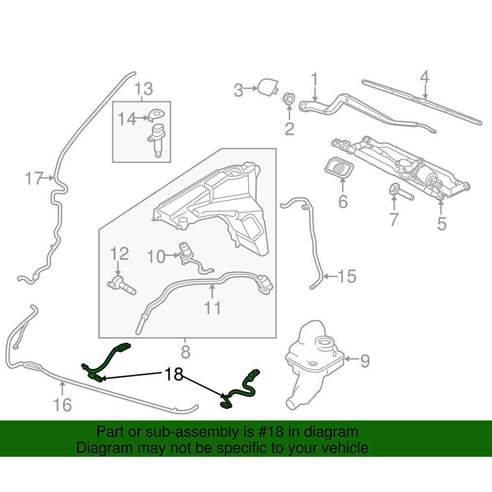Heated Front Windshield Washer Nozzle For Land Rover Range Rover L322 ...