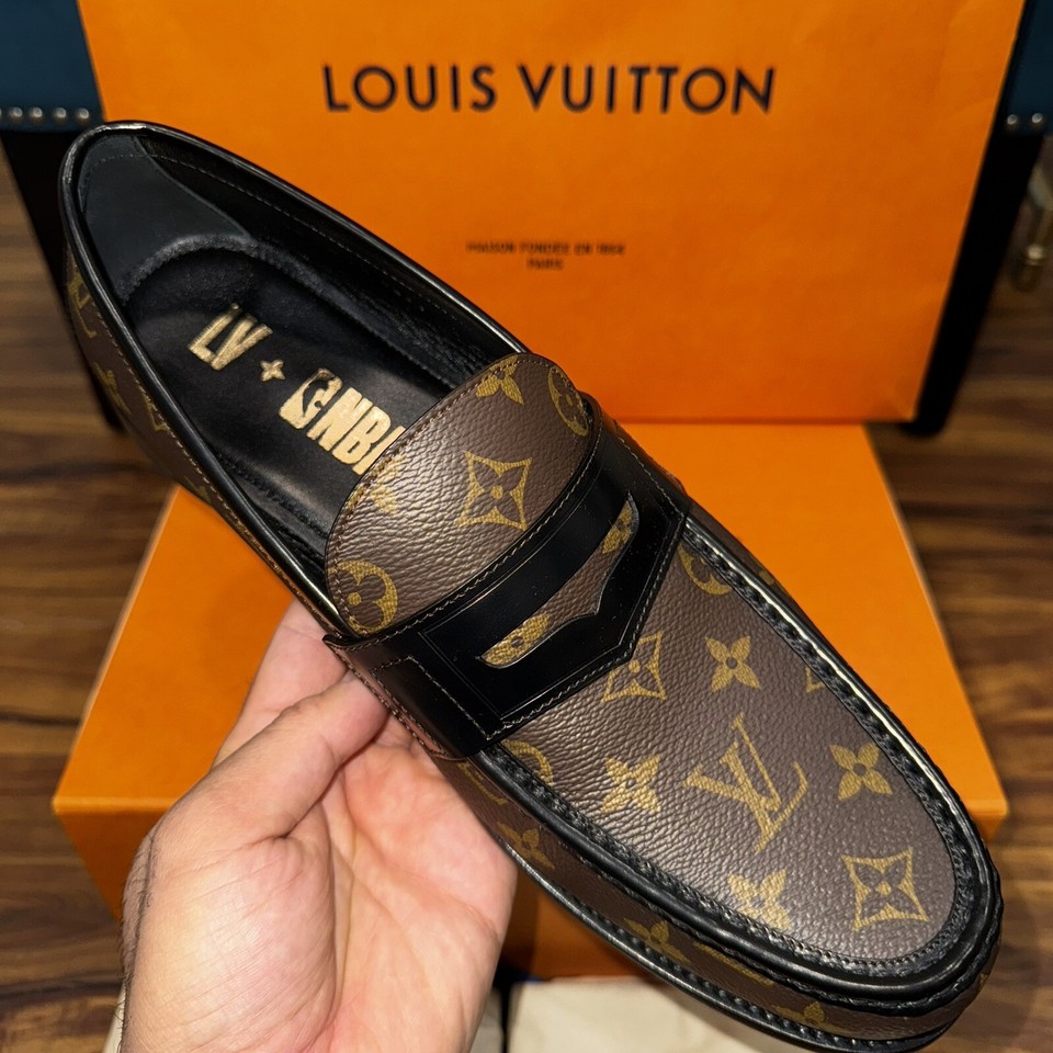 Rare NIB LOUIS VUITTON x NBA Monogram Men’s Loafers Shoes Size LV/UK 10 ...