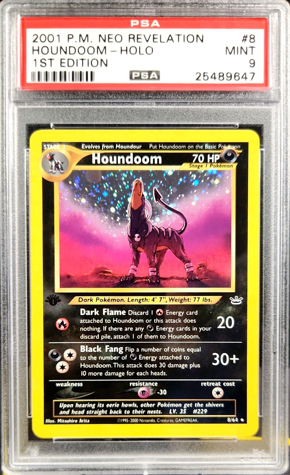 Pokemon Neo Revelation Houndoom 1st edition PSA 9 | eBay