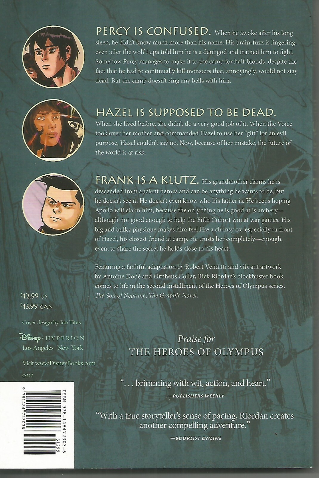 The Heroes of Olympus, Book Two, the Son of Neptune: The Graphic Novel ...