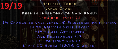 Non Ladder - Diablo 2 Resurrected - Mosaic Assassin Hellfire Torch D2R ...