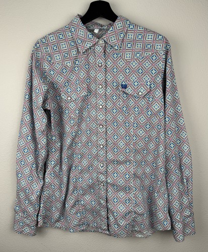 Cinch Shirt Mens Size XL Colorful Geometric Western Pearl Snap Cowboy ...