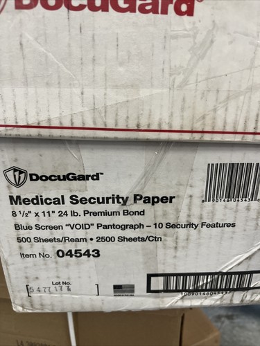 DocuGard Premier Medical Security Paper for Printing Prescriptions and ...