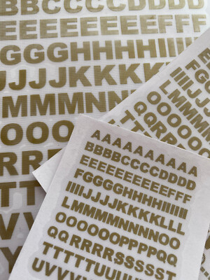 6/10/20mm Sticky Adhesive Vinyl Letters / Lettering & Numbers - Peel ...