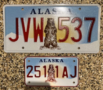 LICENSE PLATES Alaska motorcycle and Aut0 Standing Bear JVW – 537 | eBay