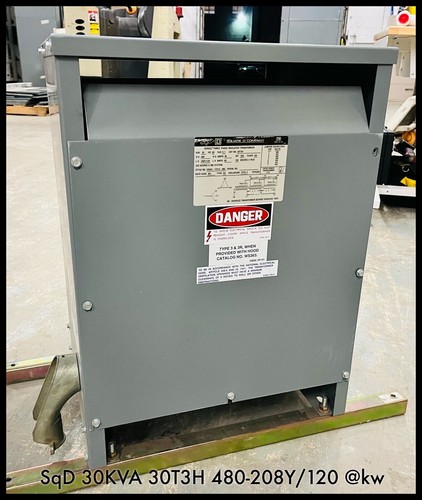 30T3H ~ Square D 30KVA 3PH Dry-Type AA Transformer Cat#30T3H ~ Tested ...