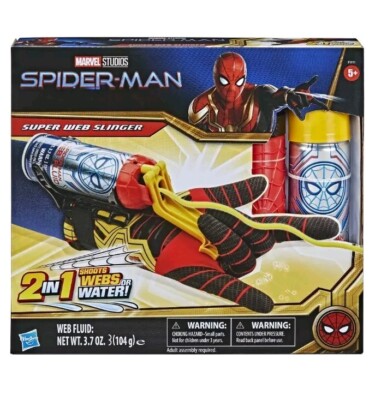 New Marvel Spider-Man Super Web Slinger 2 in 1 Shoots Webs or Water ...
