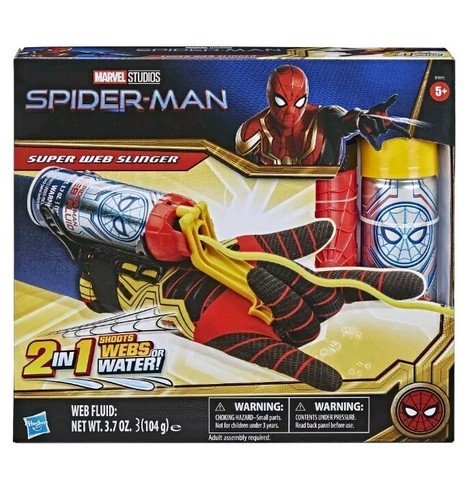 New Marvel Spider-Man Super Web Slinger 2 in 1 Shoots Webs or Water ...