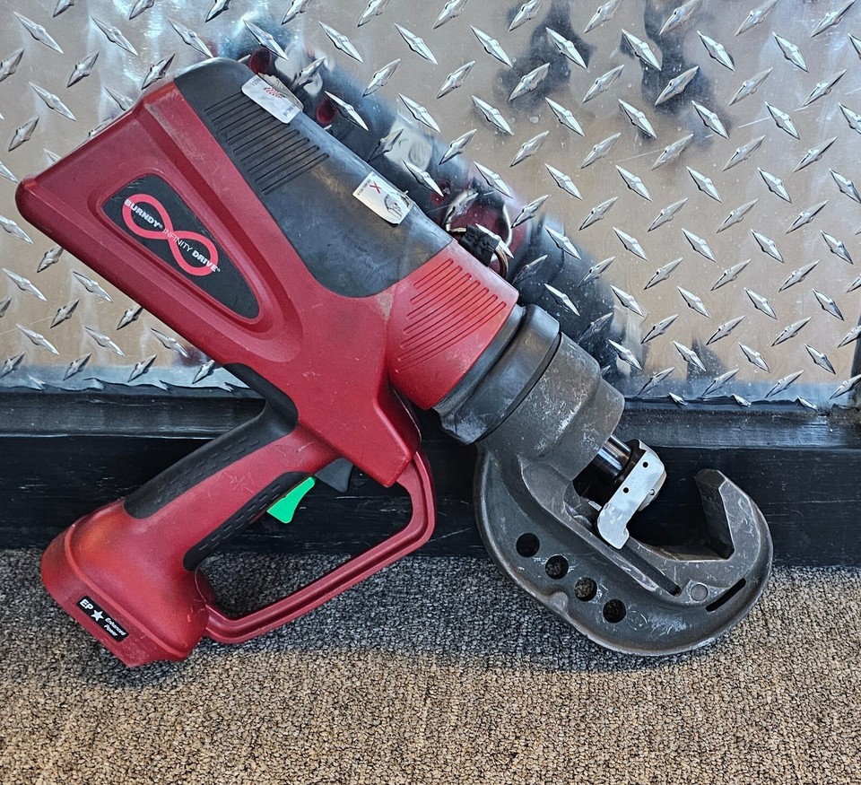 Used, Burndy PAT444SL5 Hydraulic battery operated crimper dieless ...