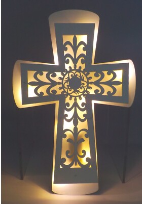 WOOD LIGHT Up CROSS | eBay