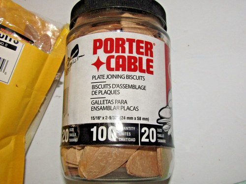 1 FULL JAR OF PORTER CABLE #20 BISCUITS AND 5 OZ OF #10 BISCUITS | eBay