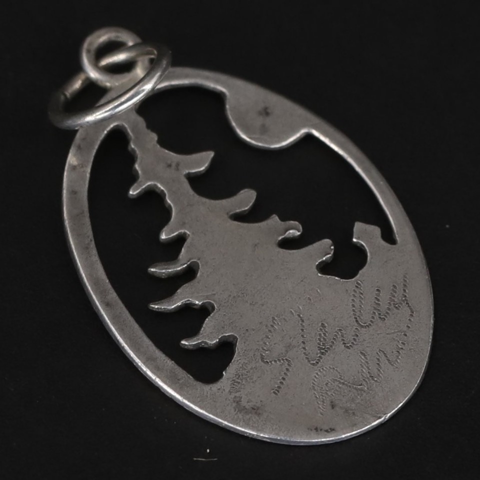 VTG Sterling Silver DESIGNER Evergreen Pine Tree Open-Work Necklace ...
