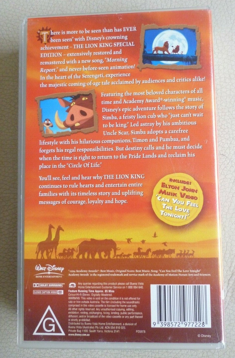 THE LION KING Special Edition VHS PAL | eBay