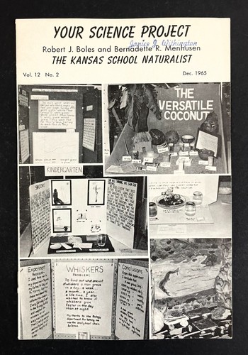 1965 Your Science Fair Exhibit Project Kansas School Naturalist Vintage ...