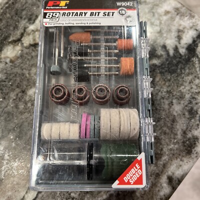 Performance Tool 89-Piece Rotary Bit Set, 89-Pc. Set, 1/8in. Shank ...