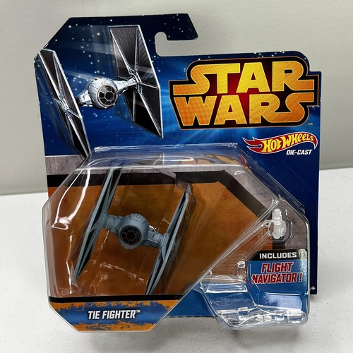 Hot Wheels Tie Fighter Star Wars Star Fighters Die-Cast with Stand ...