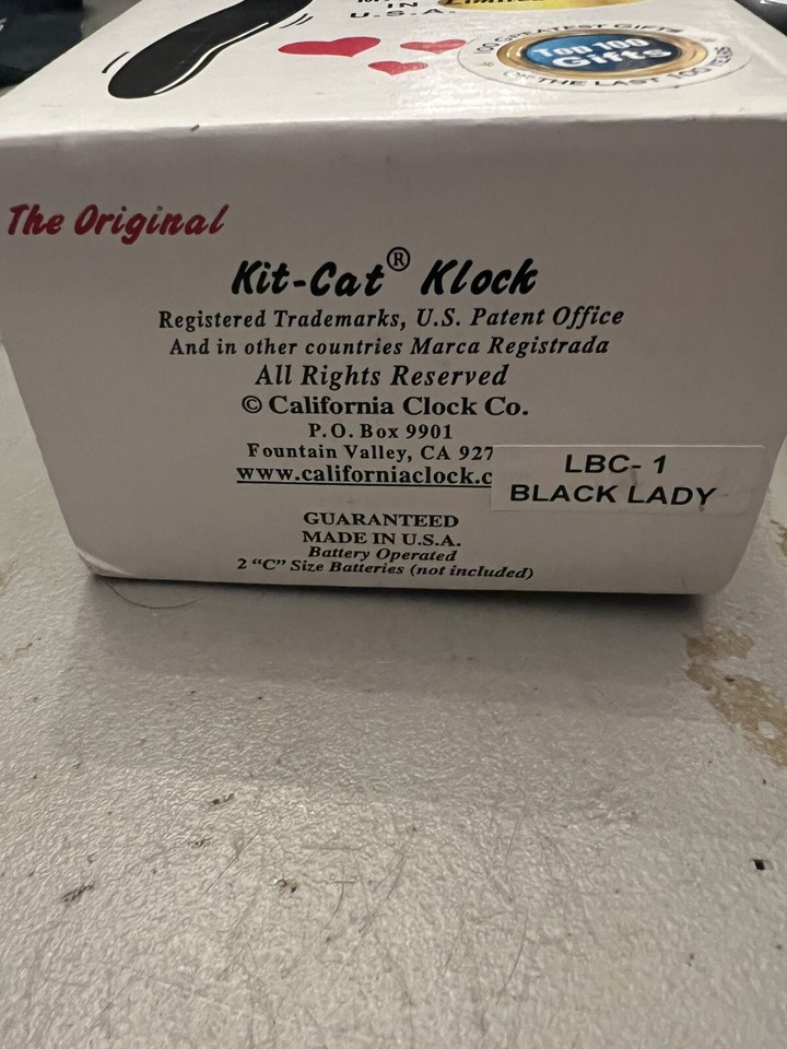 Original Lady Kit Kat Cat Klock Black Clock AS IS, See Description. | eBay