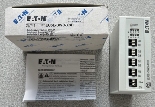 NEW EATON EU5E-SWD-X8D SmartWire-DT I/O Digital Module 8 Outputs 24V 0 ...
