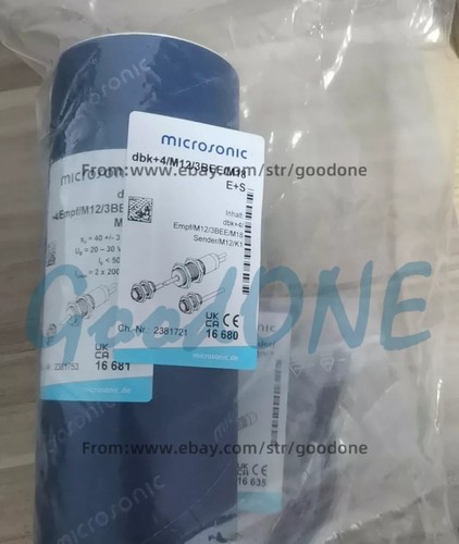1PC NEW FOR Microsonic dbk+4/M12/3BEE/M18 E+S 16680 Ultrasonic Sensor ...