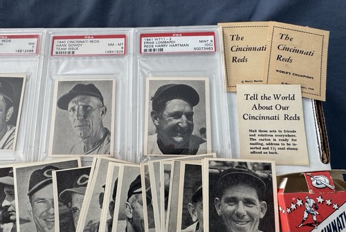 Vintage 1940 Cincinnati Reds World Series Harry Hartman Complete Set 9 ...