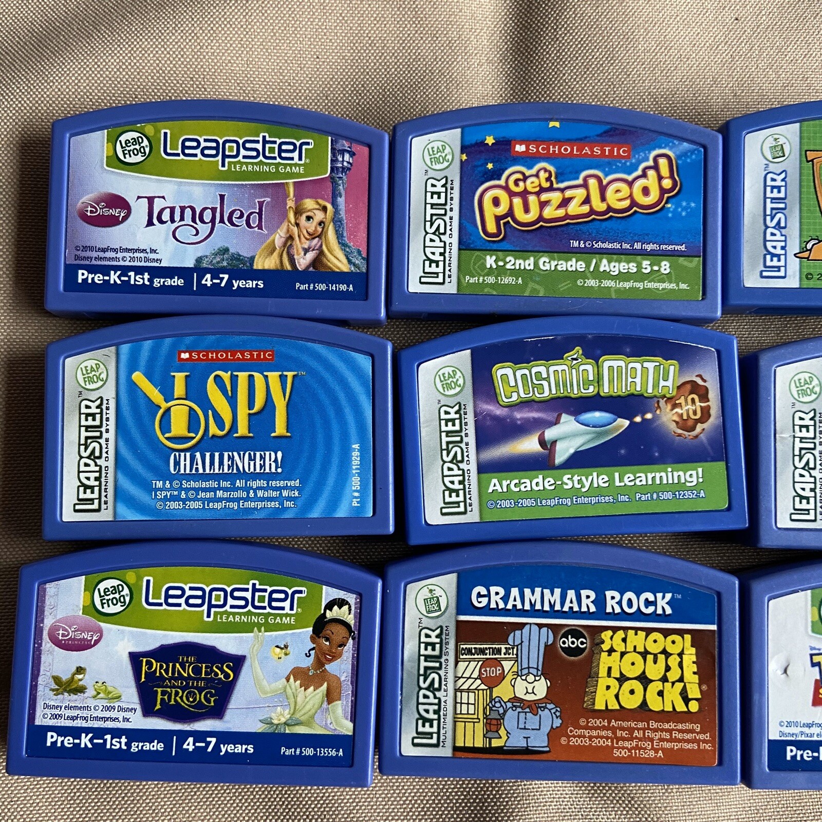 Lot of 12 LeapFrog Leapster Game Cartridges Toy Story 3, Tangled ...