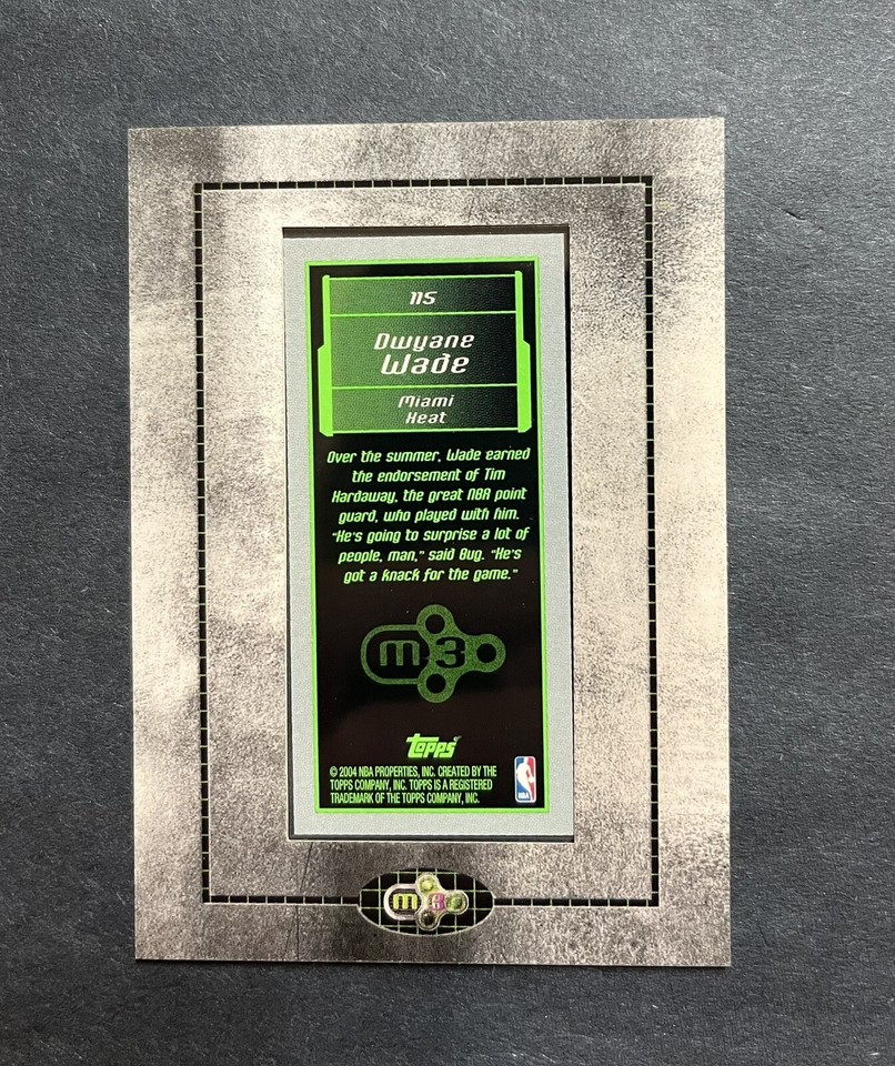 2003-04 Topps Rookie Matrix Mini Framed Dwyane Wade #115 Rookie RC HOF ...