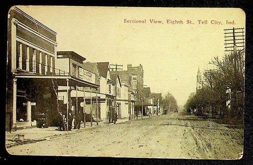 Tell City Indiana 8th Street Sectional View Vintage RPPC Real Photo ...