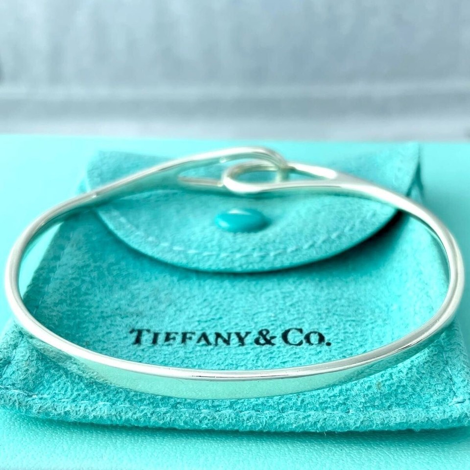 Authentic Tiffany & Co. Interlocking Double Loop Bangle Bracelet Sterling T91fe | eBay