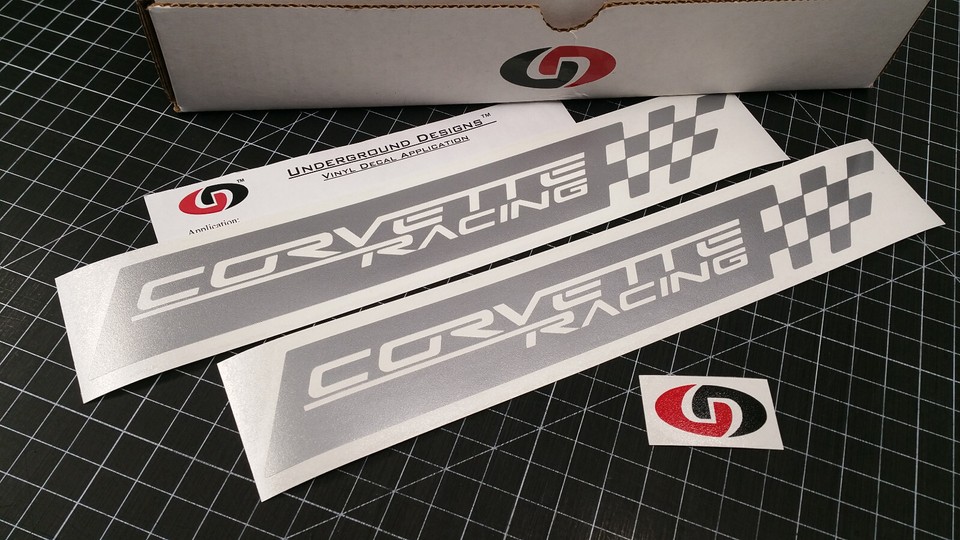 Corvette Racing Checkered Decals (2pk) C5 C6 C7 C8 Stickers Stingray ...
